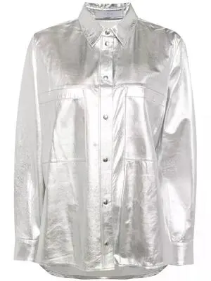 IRO PARIS Nazil Leather Overshirt