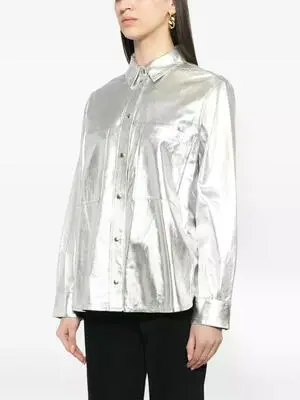IRO PARIS Nazil Leather Overshirt