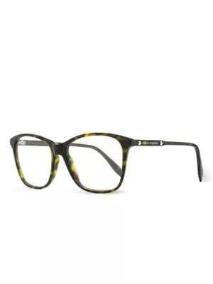 Alexander McQueen Square-frame Glasses - Brown