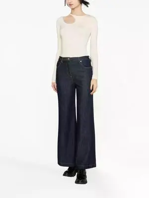 Aspesi Wide-leg Flared Jeans