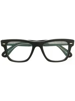 Oliver Spencer Square Frame Glasses - Black