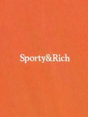 SPORTY & RICH Serif Cotton Polo Top