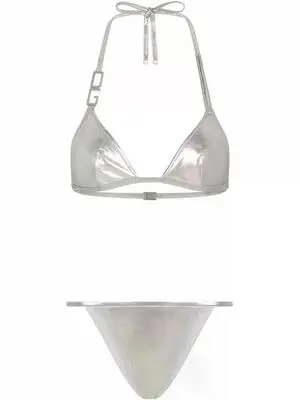 Dolce & Gabbana Dg-logo Triangle Bikini - Silver