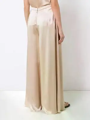 Voz Charmeuse Palazzo Trousers - Neutrals
