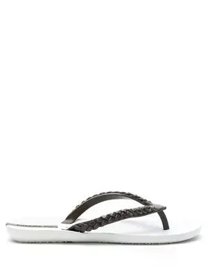 AMIR SLAMA Confortável Flip Flops - White