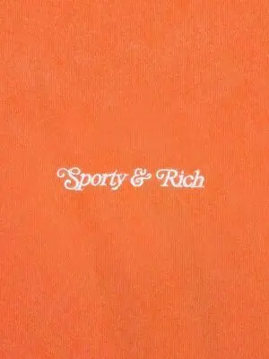 SPORTY & RICH Ny Tennis Club Straight-leg Shorts - Orange