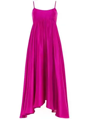 Azeeza Silk Midi Dress - Pink