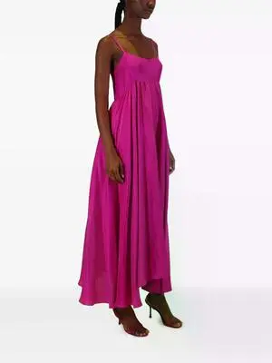 Azeeza Silk Midi Dress - Pink