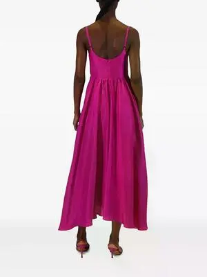 Azeeza Silk Midi Dress - Pink
