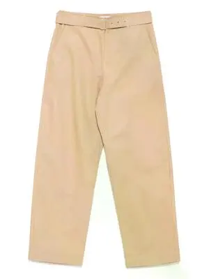 Maison Kitsuné Belted Trousers - Brown