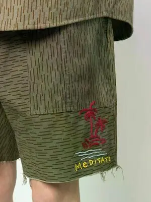 PRESIDENT’S Stripe-pattern Cotton Shorts
