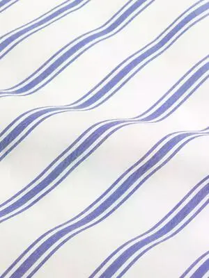 SPORTY & RICH Striped Logo Embroidered Shirt
