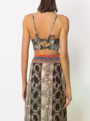 AMIR SLAMA Printed Cropped Top