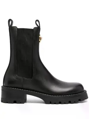 Versace Alia Leather Chelsea Boots