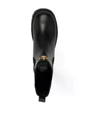 Versace Alia Leather Chelsea Boots