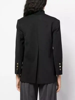 PATOU Collarless Double-breasted Blazer