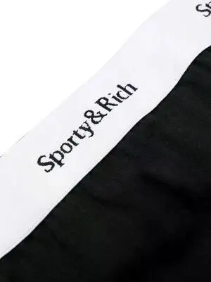 SPORTY & RICH Serif Logo-print Thong