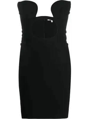 NENSI DOJAKA Cut-out Jersey Minidress - Black