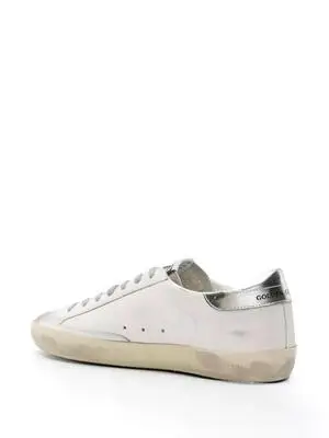 GOLDEN GOOSE Super-star Leather Sneakers With Black Nubuck Star
