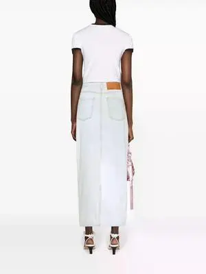 MSGM Distressed Maxi Skirt