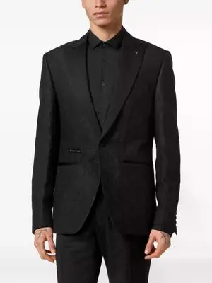 Philipp Plein Skull&bones Jacquard Blazer