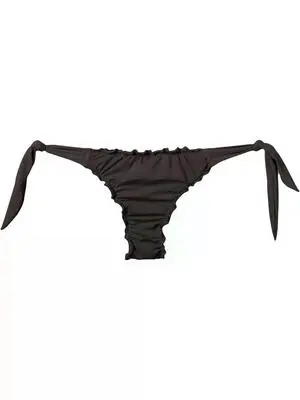 AMIR SLAMA Ruffled Trim Bikini Bottom - Black