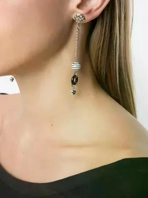 AMIR SLAMA Bolas Listrado Earrings