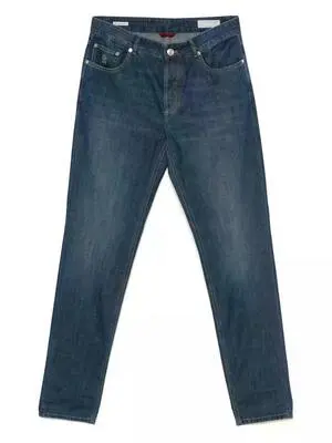 Brunello Cucinelli Embroidered-logo Jeans