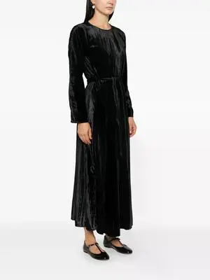 FORTE_FORTE Pleated Velvet Maxi Dress