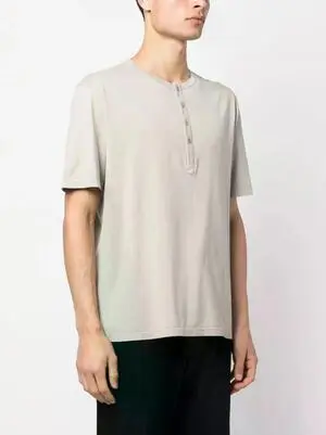 TEN C Cotton Henley T-shirt