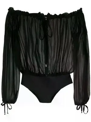 AMIR SLAMA Off-shoulder Ruched Body