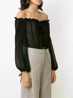 AMIR SLAMA Off-shoulder Ruched Body
