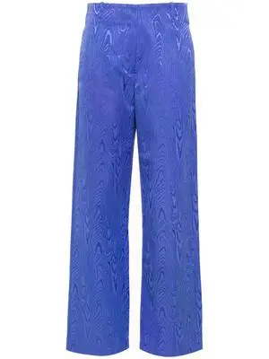 FORTE_FORTE Moiré Straight-leg Tailored Trousers