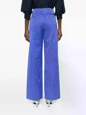 FORTE_FORTE Moiré Straight-leg Tailored Trousers