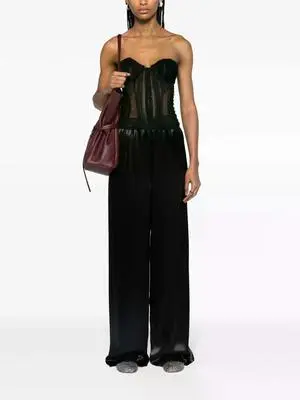 FERRAGAMO Wide-leg Satin Trousers