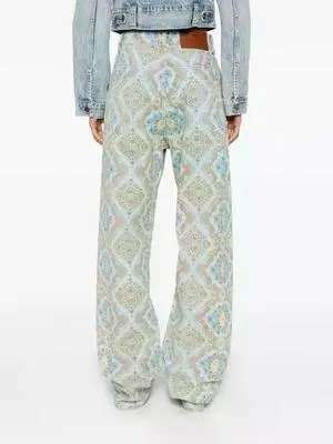 Etro Paisley-print Straight-leg Jeans