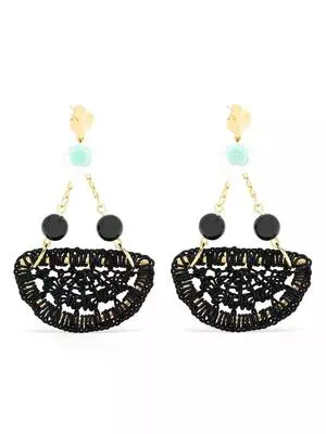 AMIR SLAMA Crochet Earrings - Black