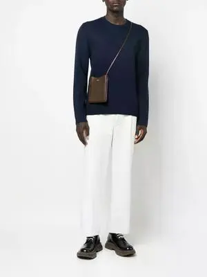 Etro Crew-neck Virgin Wool Pullover - Blue