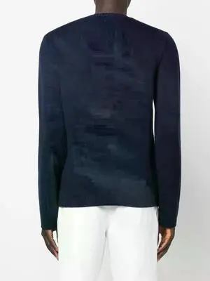 Etro Crew-neck Virgin Wool Pullover - Blue