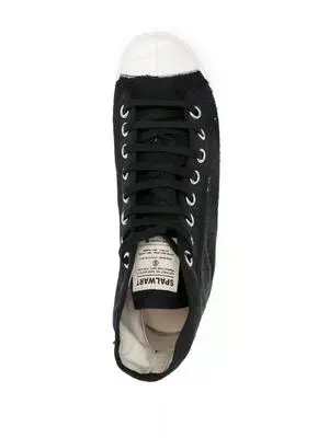 SPALWART Distressed Finish High Top Sneakers