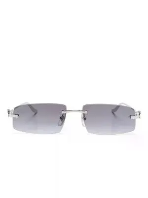 Cartier Panthère De Rimless Sunglasses - Silver