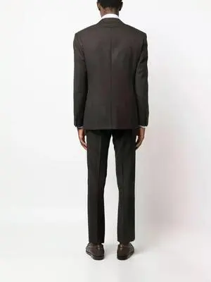 Corneliani Single-breasted Virgin Wool Suit - Brown