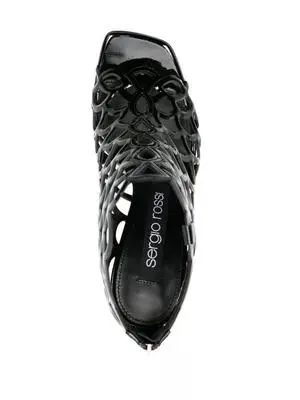 SERGIO ROSSI Sr Mermaid 90mm Patent Leather Pumps - Black
