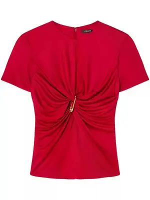 Versace Safety Pin Gathered Top