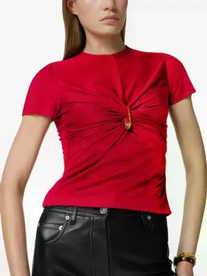Versace Safety Pin Gathered Top