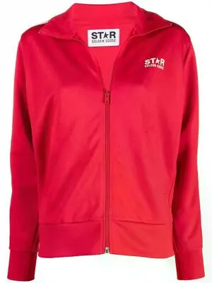 GOLDEN GOOSE Star-print Two-tone Bomber Jacket - Red