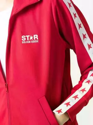 GOLDEN GOOSE Star-print Two-tone Bomber Jacket - Red