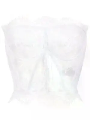 Dolce & Gabbana Lace Bustier Top - White