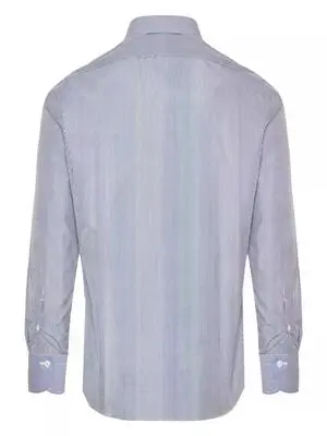 FINAMORE 1925 Spread Collar Striped Shirt