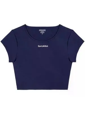 Sporty & Rich Cropped Performance Tops For Women